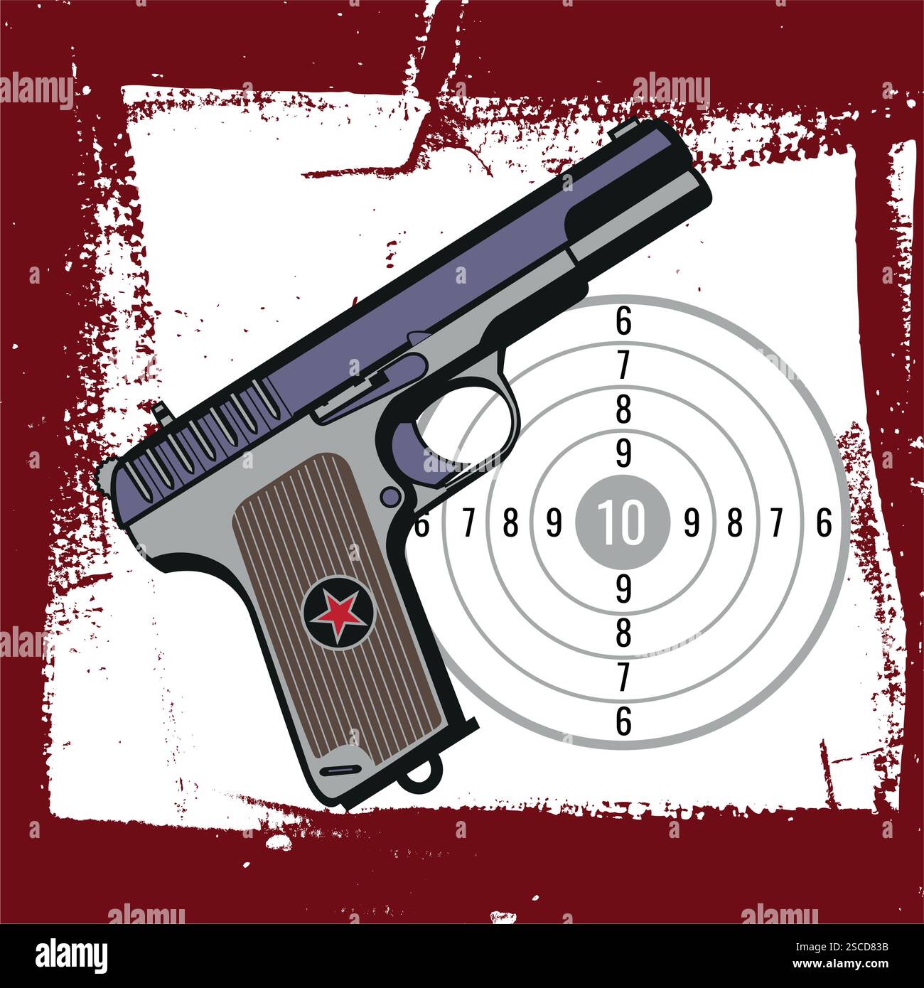 Old soviet russian pistol TT, world war 2 handgun and Target Stock ...