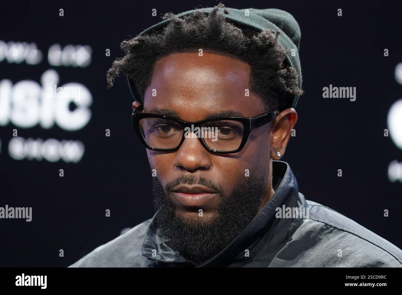 Kendrick Lamar During the Apple Music's Half time pre-show Press ...