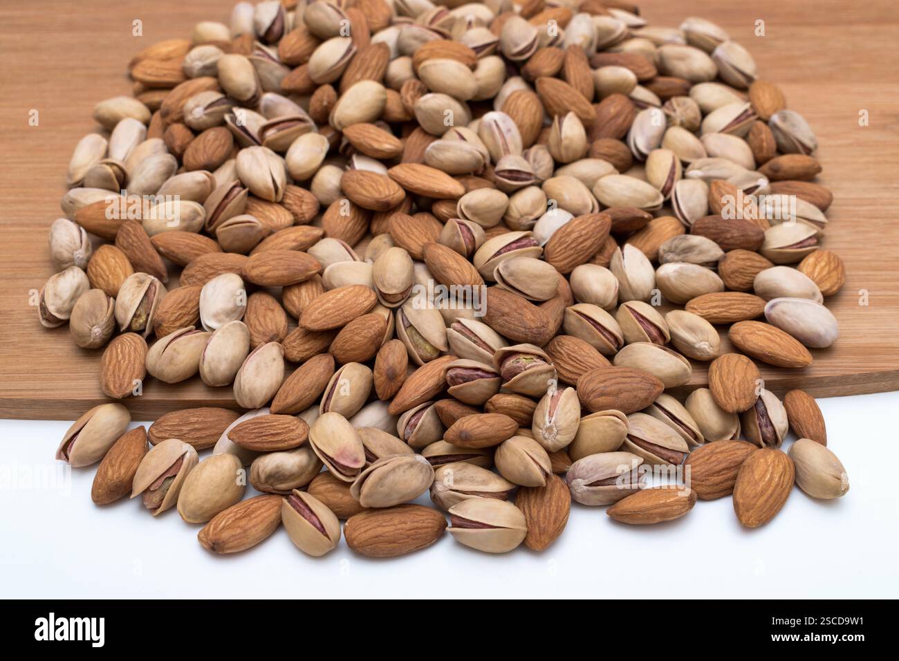 Pistachio and almonds mix. Nuts Stock Photo - Alamy