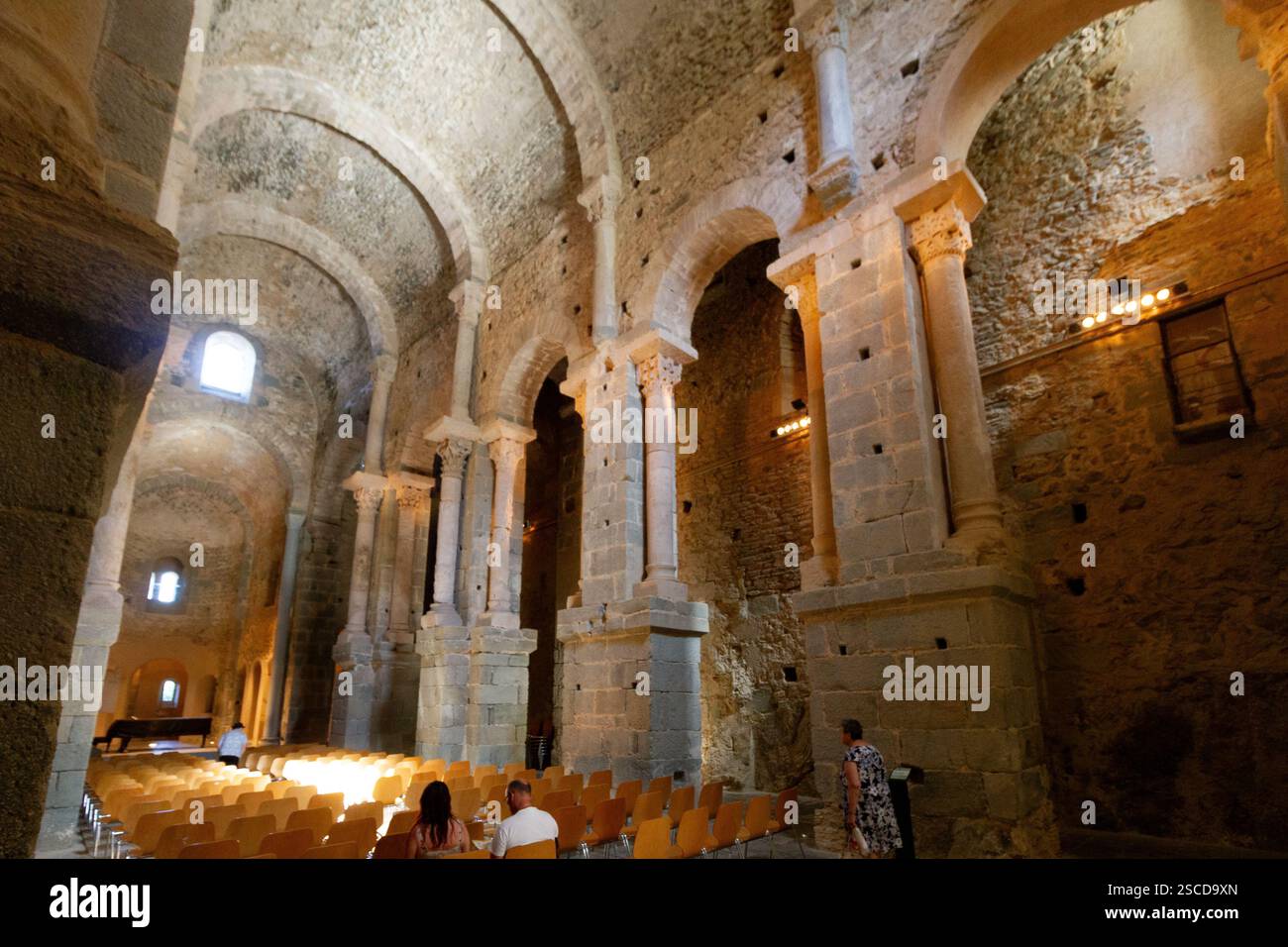 Church of Sant Pere de Rodes. Spain, Catalonia, Port de la Selva Stock ...