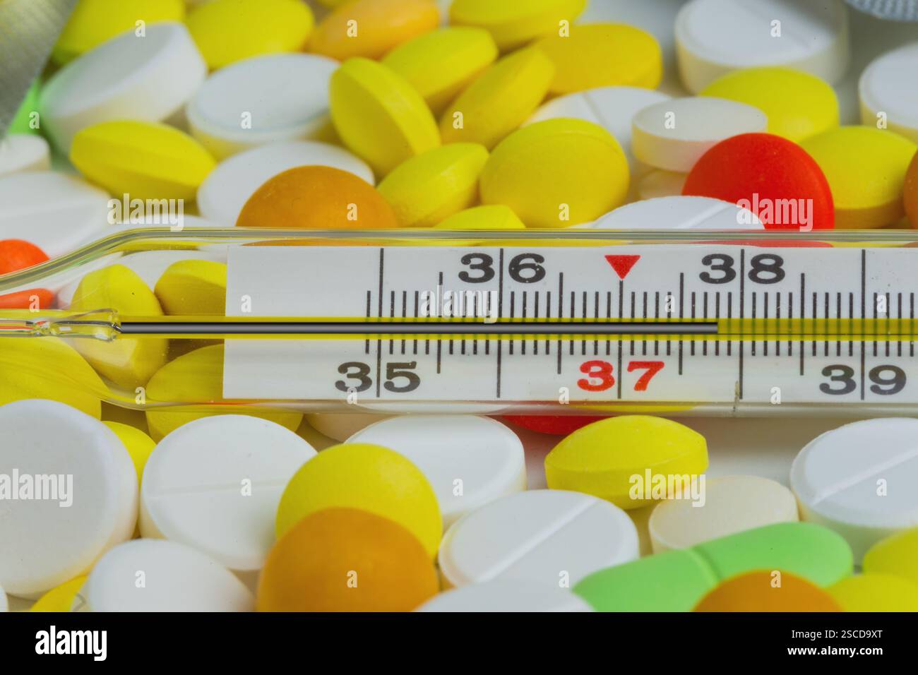 The high temperature treatment using the tablets Stock Photo - Alamy