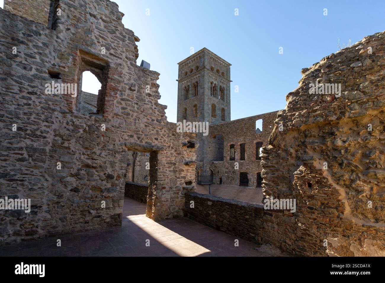 Monastery of Sant Pere de Rodes. Spain, Catalonia, Port de la Selva ...