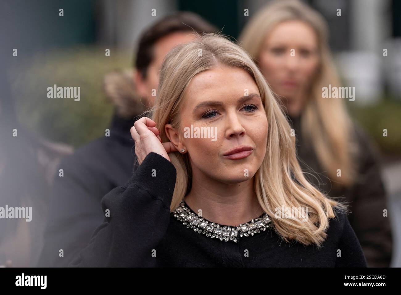 White House press secretary Karoline Leavitt speaks with reporters at ...