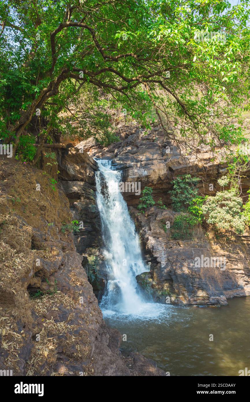 The Arvalem waterfall in March. Goa. India Stock Photo - Alamy