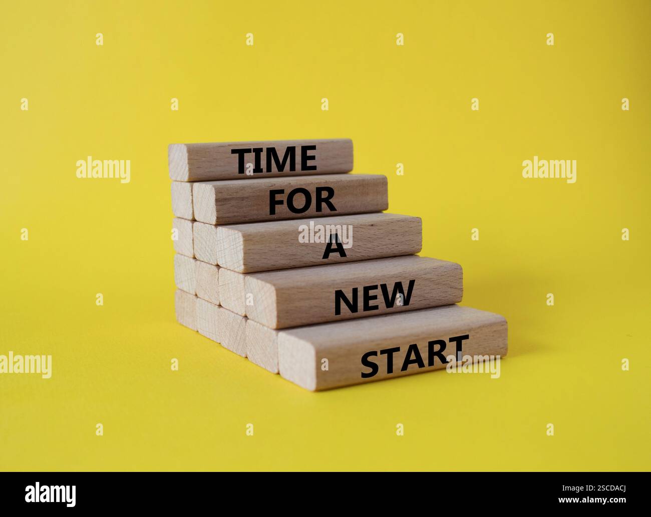 Time for a new start symbol. Wooden blocks with words Time for a new ...