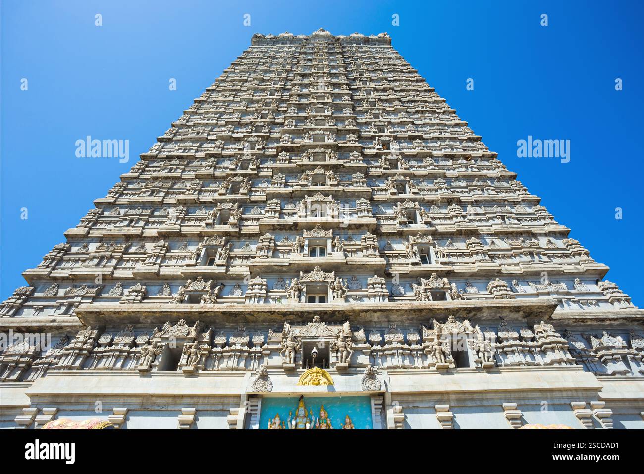 MURUDESHWAR, INDIA - MARCH 12 2017: Gopuram of Murudeshwar Temple was ...
