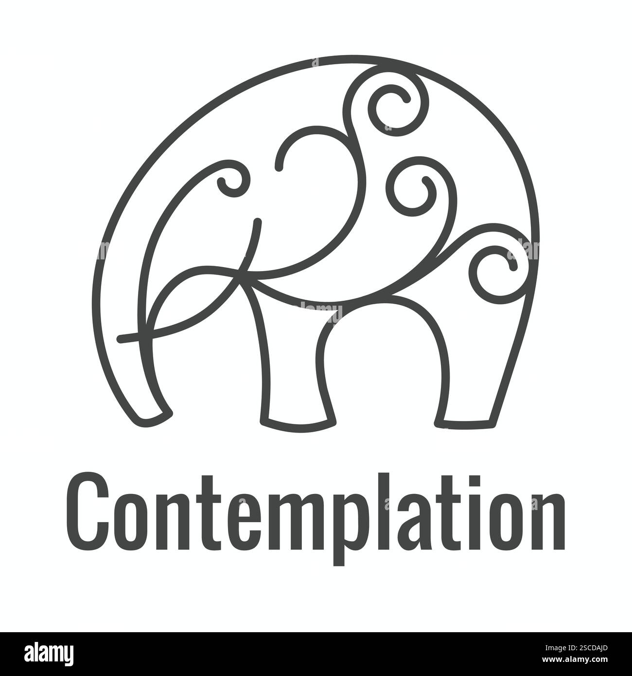 Zen Meditation Mandala Design Symbol Concept and Yoga Idea Stock Vector ...