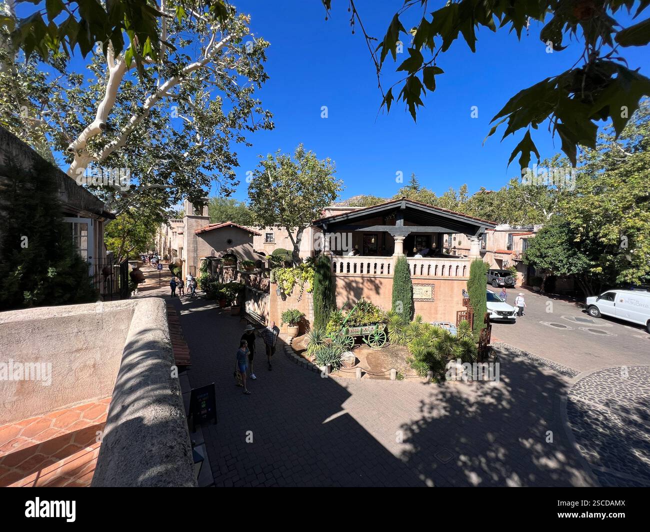 Elevated Walkway View in Tlaquepaque Village, Sedona, Arizona Stock ...
