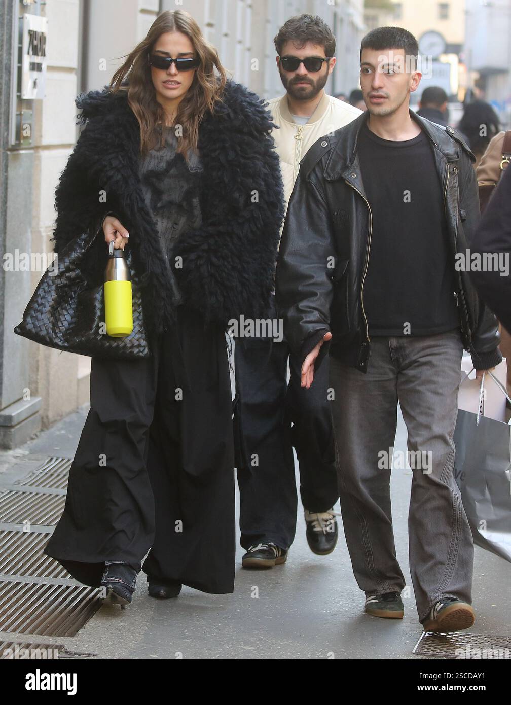 Milan, It. 06th Feb, 2025. Singer Gaia walking in via Montenapoleone ...