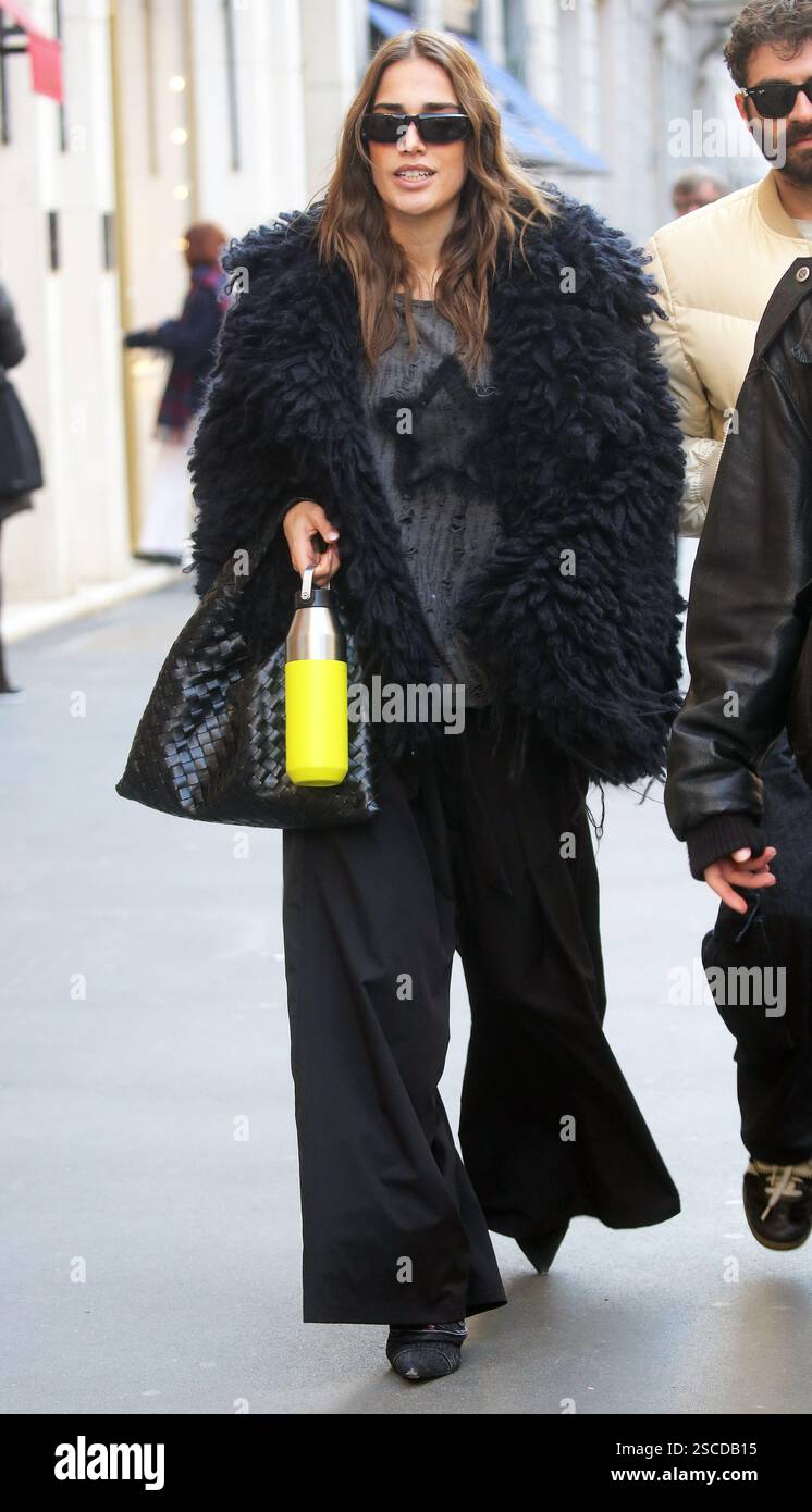 Milan, It. 06th Feb, 2025. Singer Gaia walking in via Montenapoleone ...