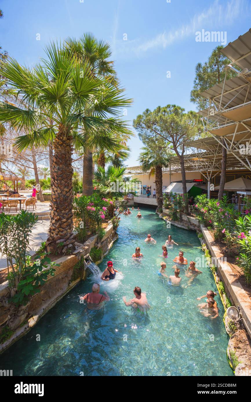 Pamukkale, Turkey - 21 MAY 2017 - Thermal pool Cleopatra in Pamukkale ...