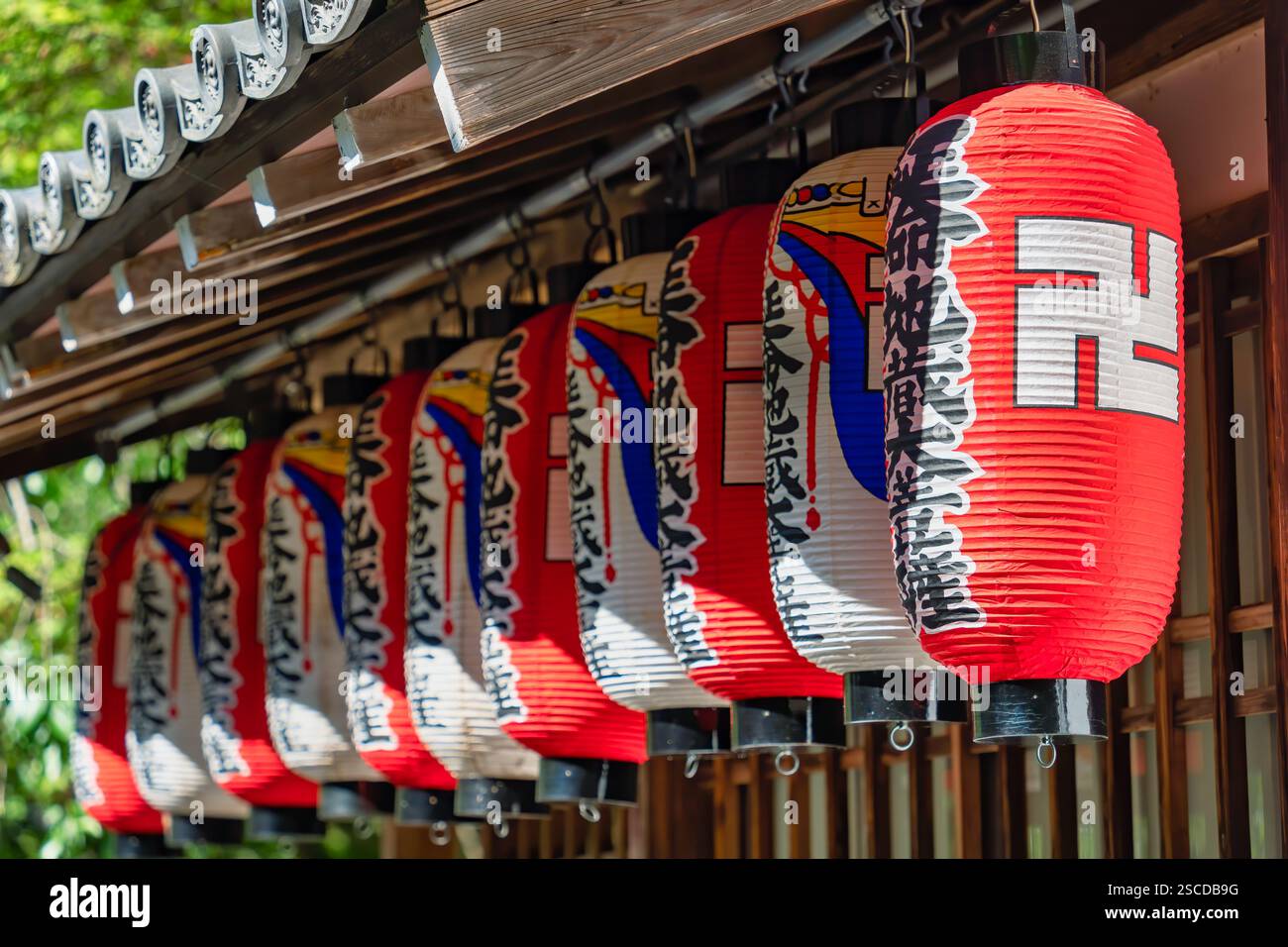 Traditional decorative paper Japanese style lanterns or lamps Chochin ...