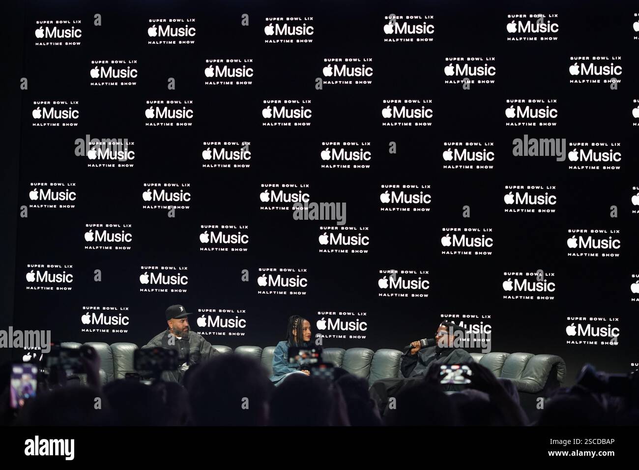 Ebro Darden (left), Nadeska Alexis (center) and Kendrick Lamar During ...
