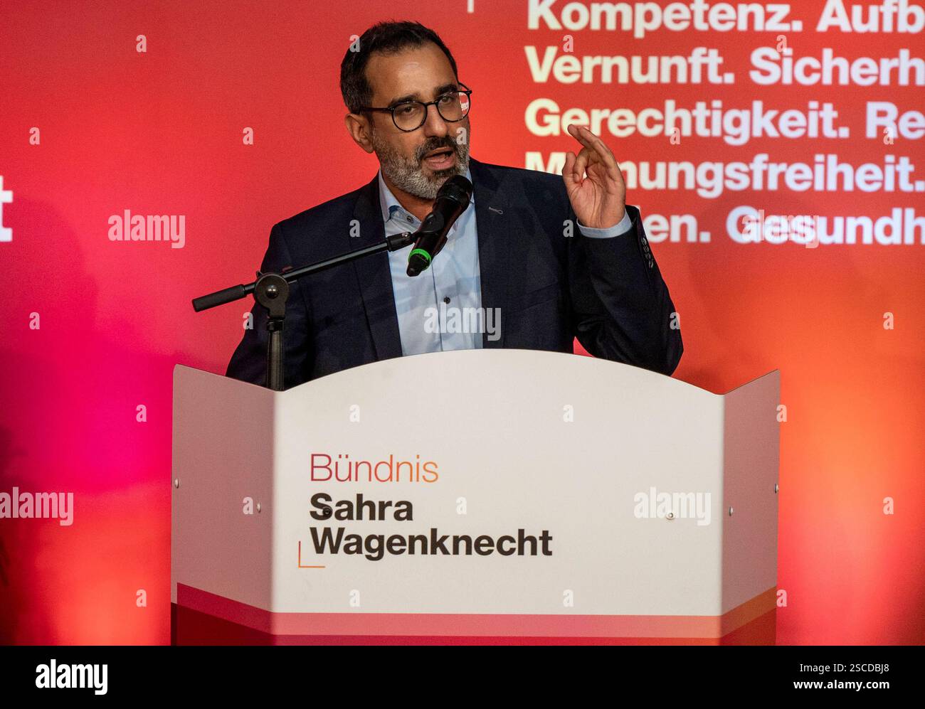 Amid Rabieh, Vizevorsitzende des BSW, spricht auf einer ...