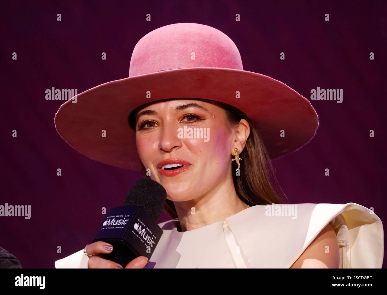 New Orleans, United States. 06th Feb, 2025. Lauren Daigle speaks at the ...