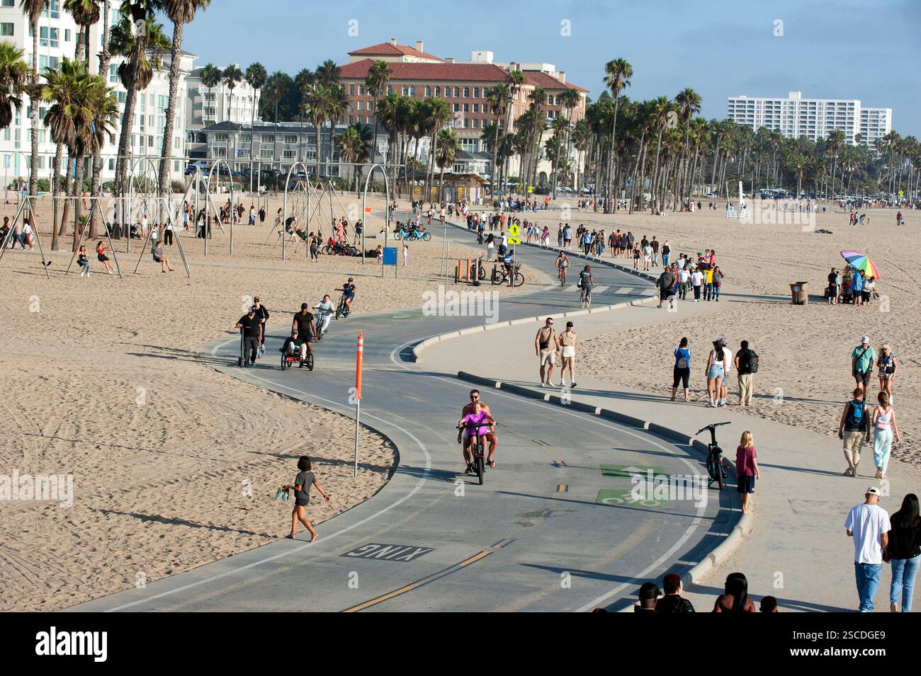 Bike Path, Santa Monica, California, USA Stock Photo - Alamy