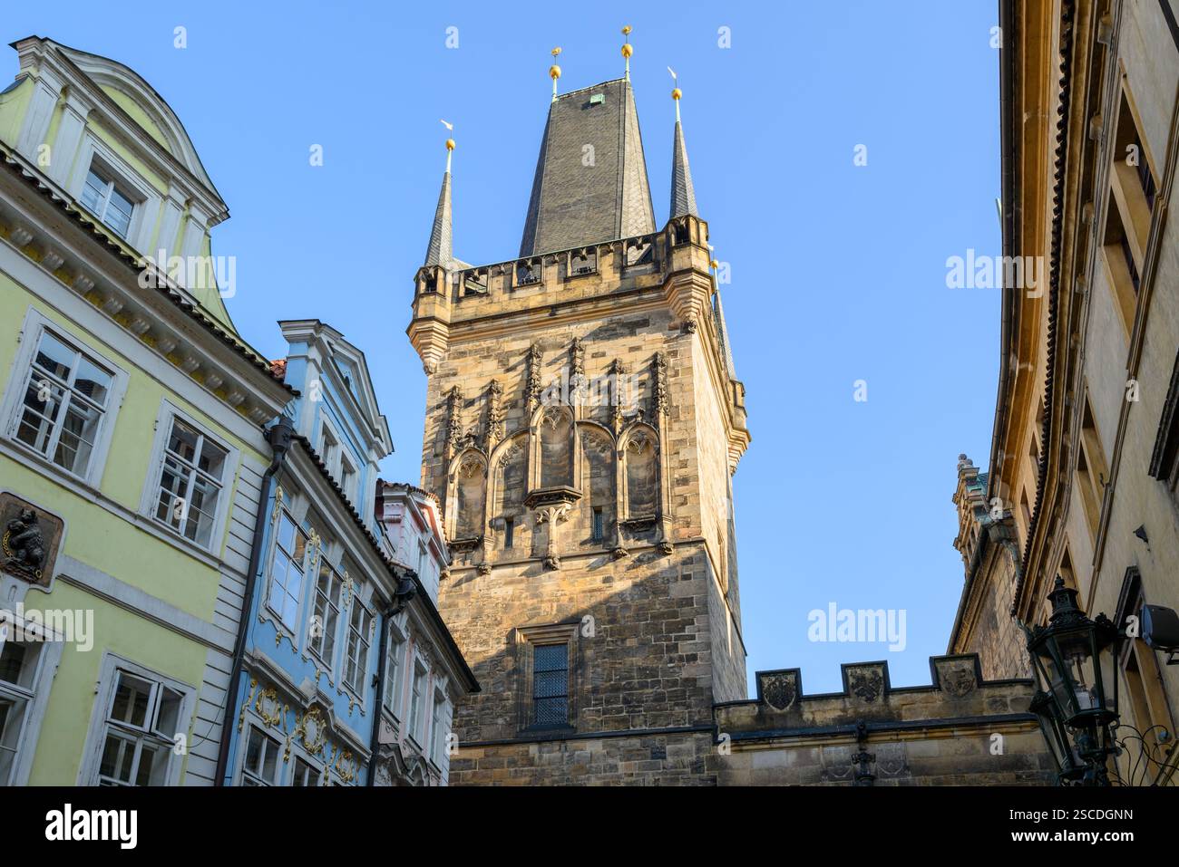 Mala Strana Bridge Tower (Malostranska mostecka vez), gothic gateway ...