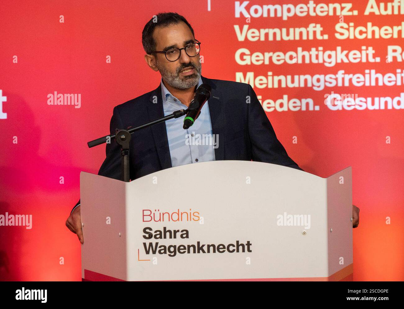 Amid Rabieh, Vizevorsitzende des BSW, spricht auf einer ...
