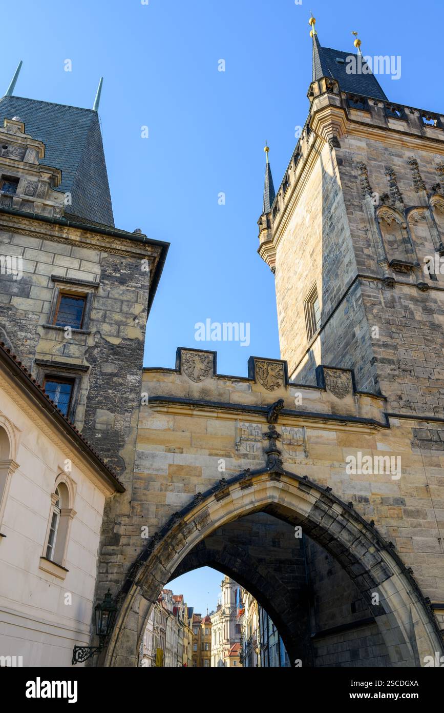 Mala Strana Bridge Tower (Malostranska mostecka vez), gothic gateway ...