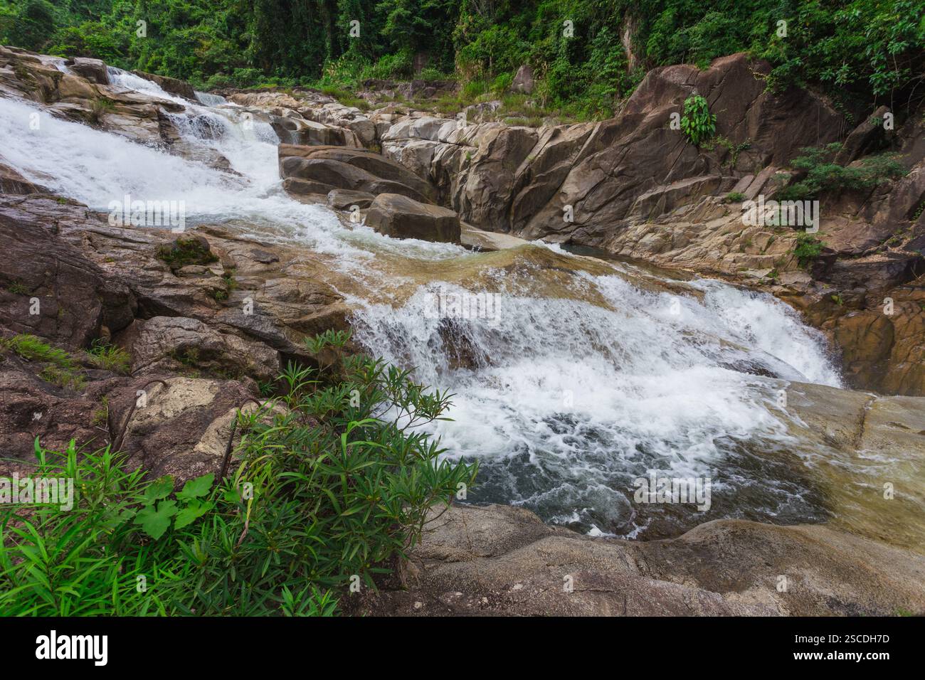 surroundings and landmarks of Yang Bay waterfall in Vietnam Stock Photo ...