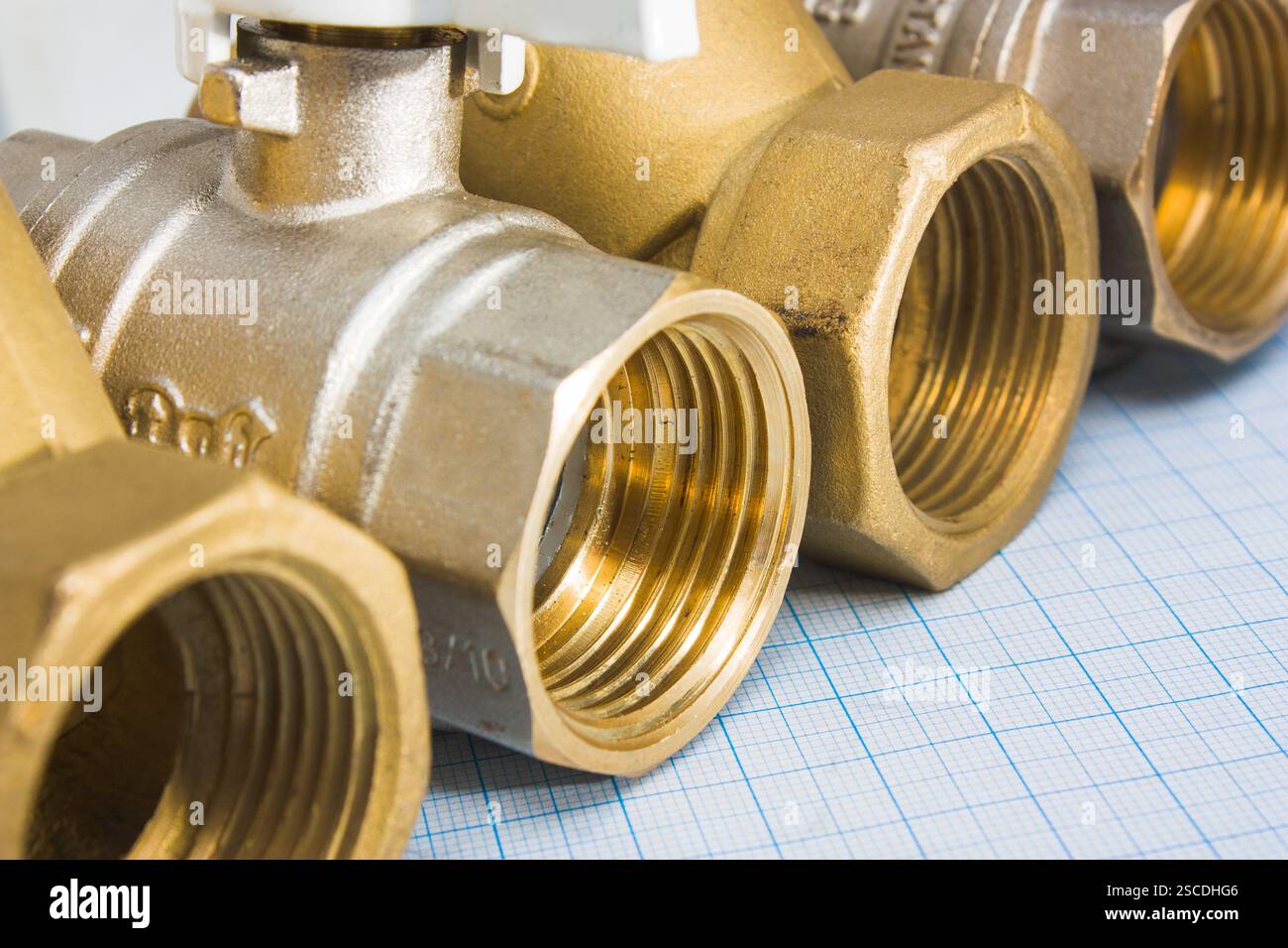 details of the pipeline on the graph paper Stock Photo - Alamy