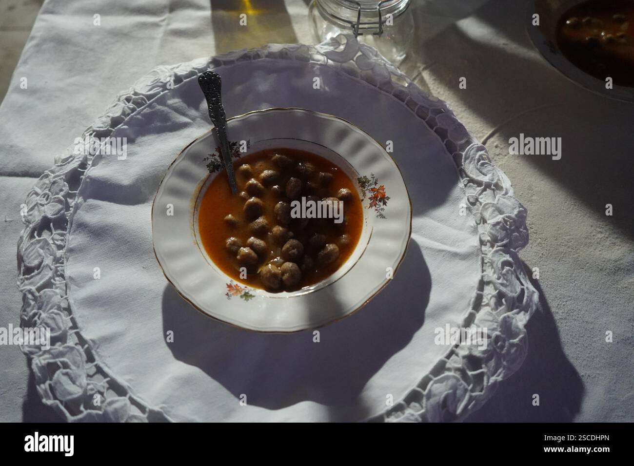 Cooked "topia" in a plate, the food that women of the village of ...