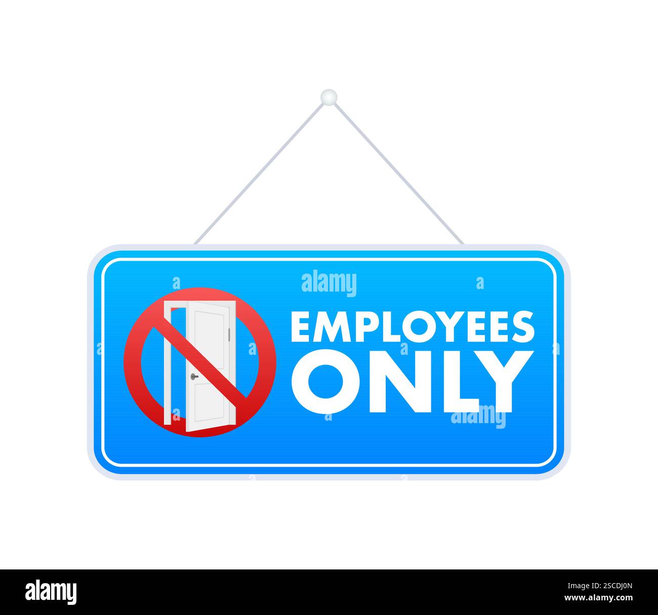 Employees only sign hanging and forbidding access to unauthorized ...