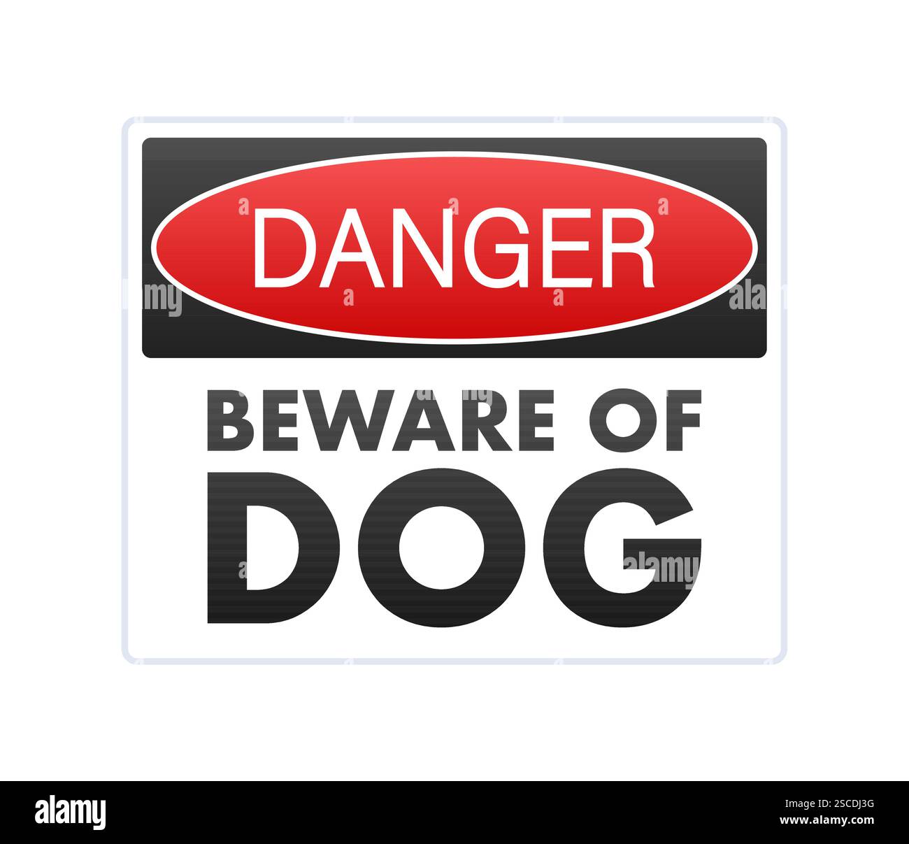 Danger beware of dog warning sign indicating dangerous animal Stock ...
