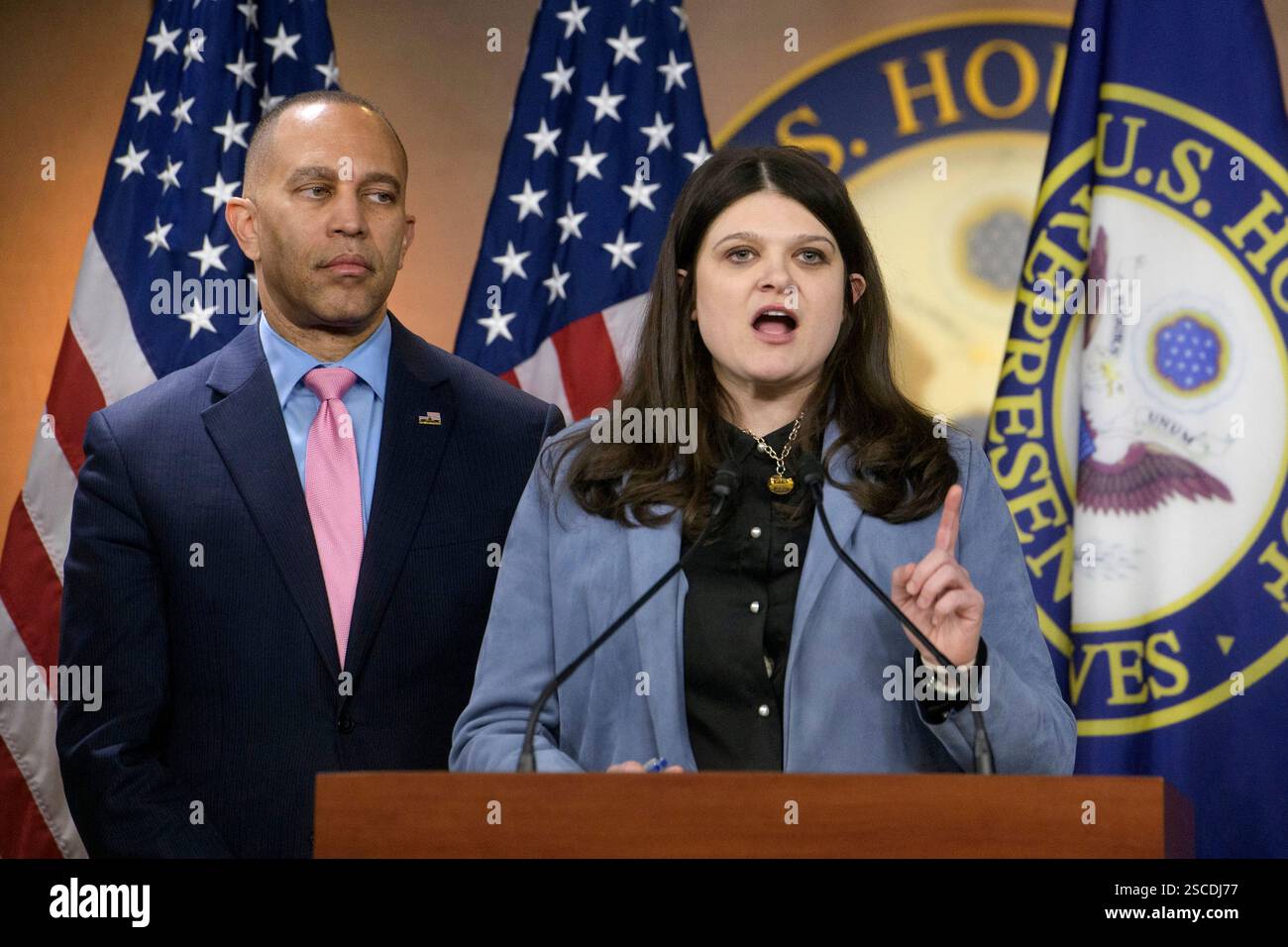 Rep. Haley Stevens, D-Mich., joined by House Minority Leader Hakeem ...
