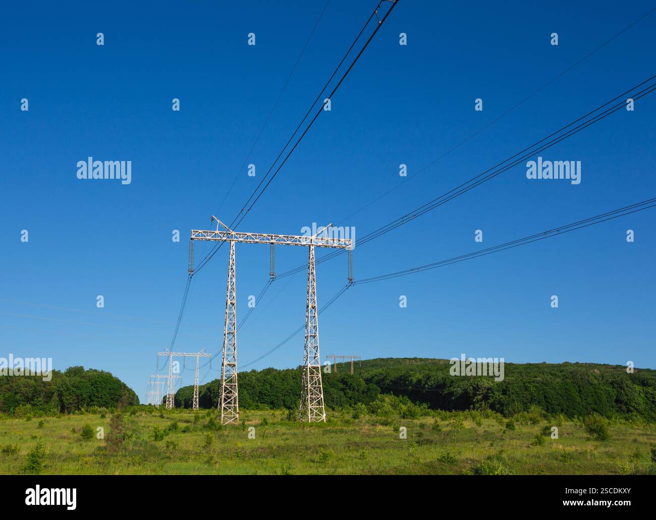 Close up electric pylon in hi-res stock photography and images - Alamy