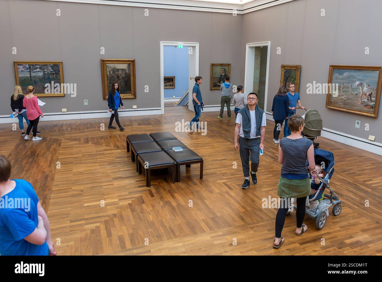 Munich, Germany, Crowd People, Tourists, Visiting inside German Art ...