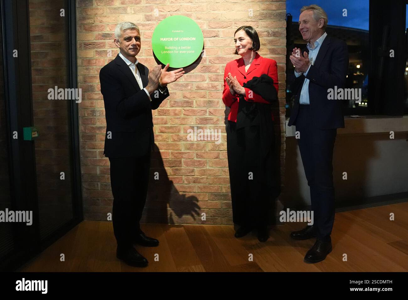 Mayor of London Sadiq Khan (left) at the opening of Sadler's Wells East ...