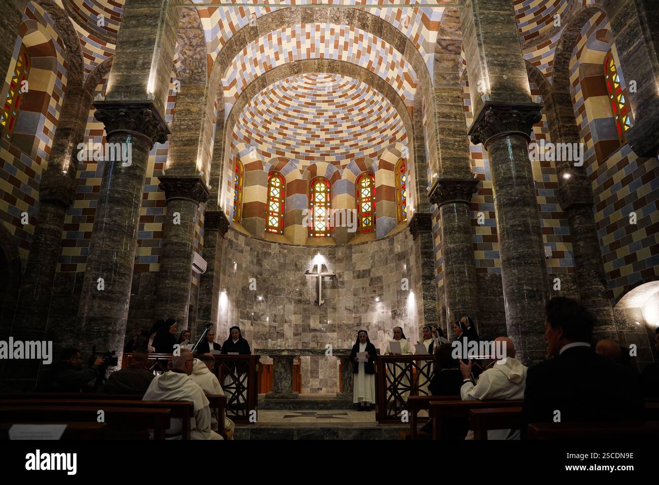 General view of the Our Lady of the Hour church during a ceremony ...