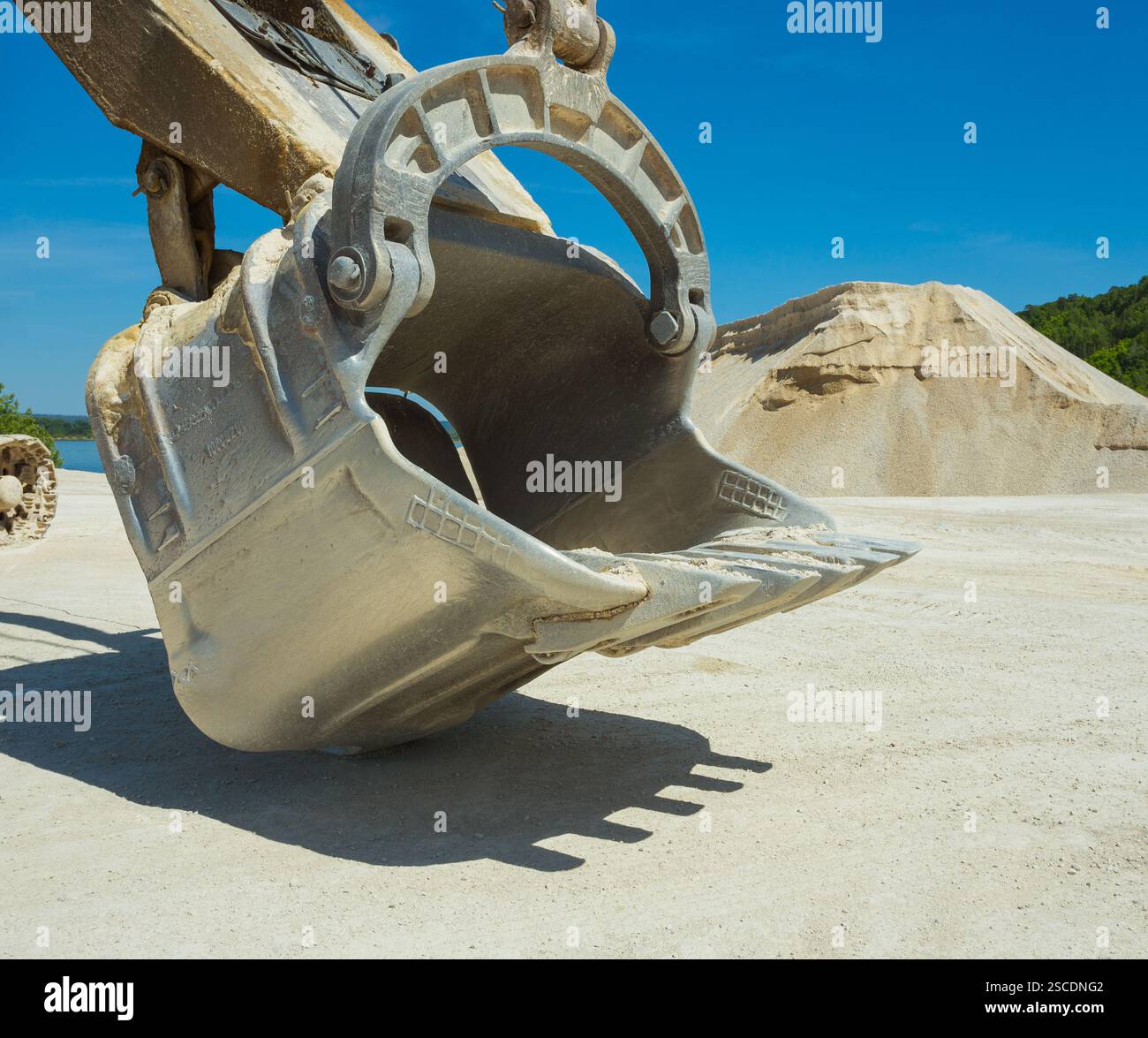 Career excavator for mining of limestone and gravel Stock Photo - Alamy