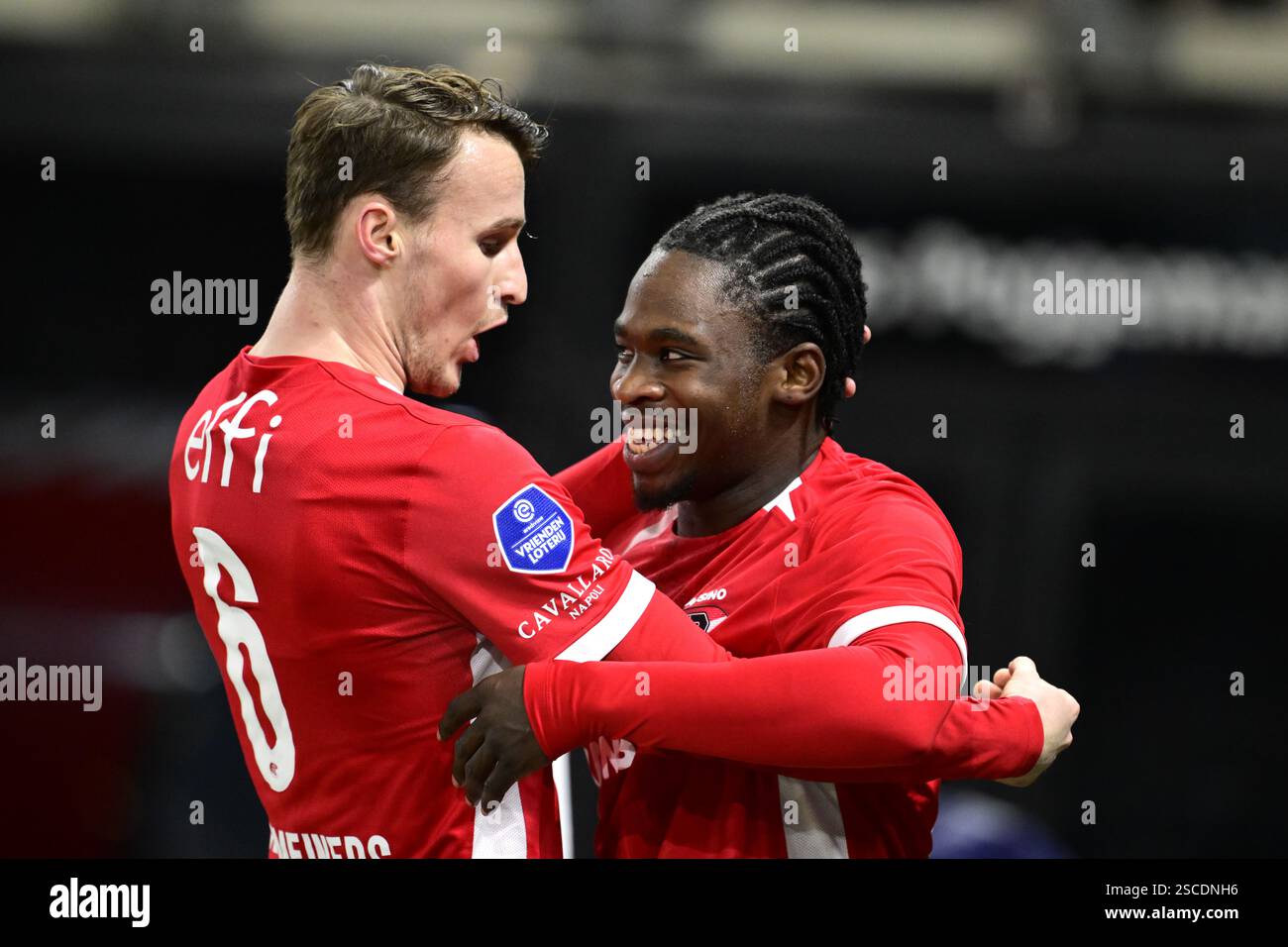 ALKMAAR - (l-r) Peer Koopmeiners of AZ Alkmaar and Jayden Addai of AZ ...