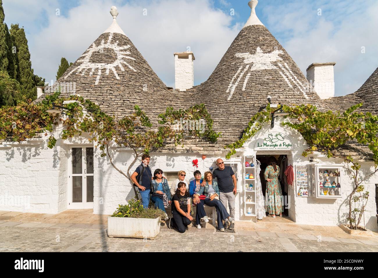 Alberobello, Puglia, Italy - October 5, 2023: Tourists visiting the ...