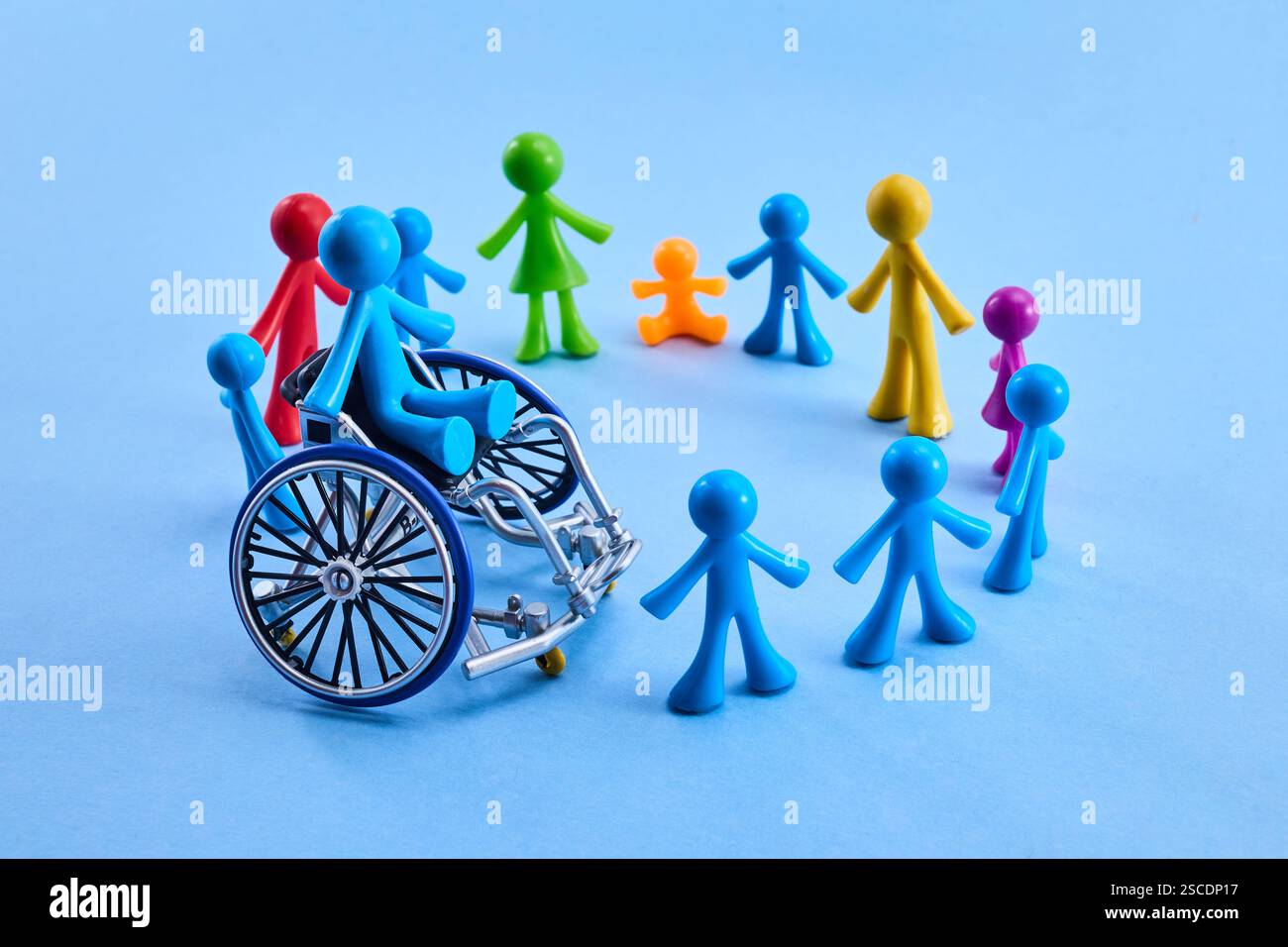 Inclusive Community. Colorful figures in a circle embrace diversity and ...