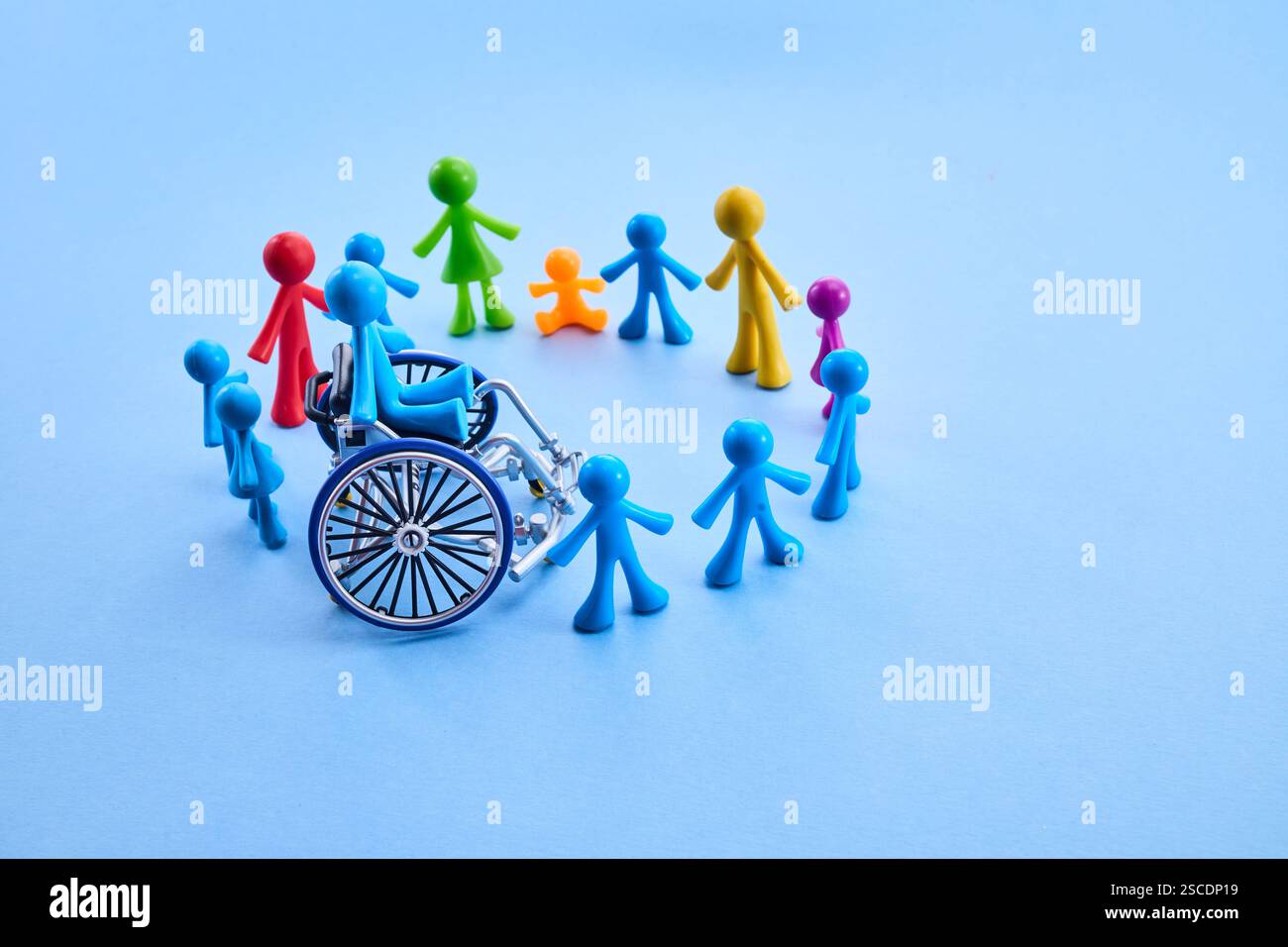 Inclusive Community. Colorful figures in a circle embrace diversity and ...