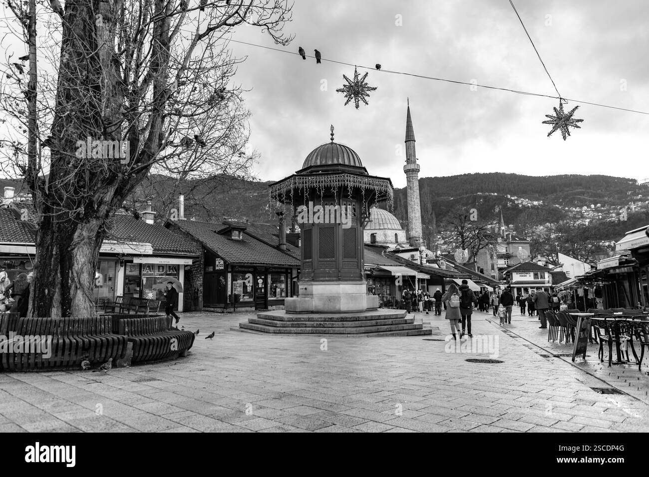 Sarajevo - BiH - 10 FEB 2024: Bascarsija is Sarajevo's old bazaar and ...