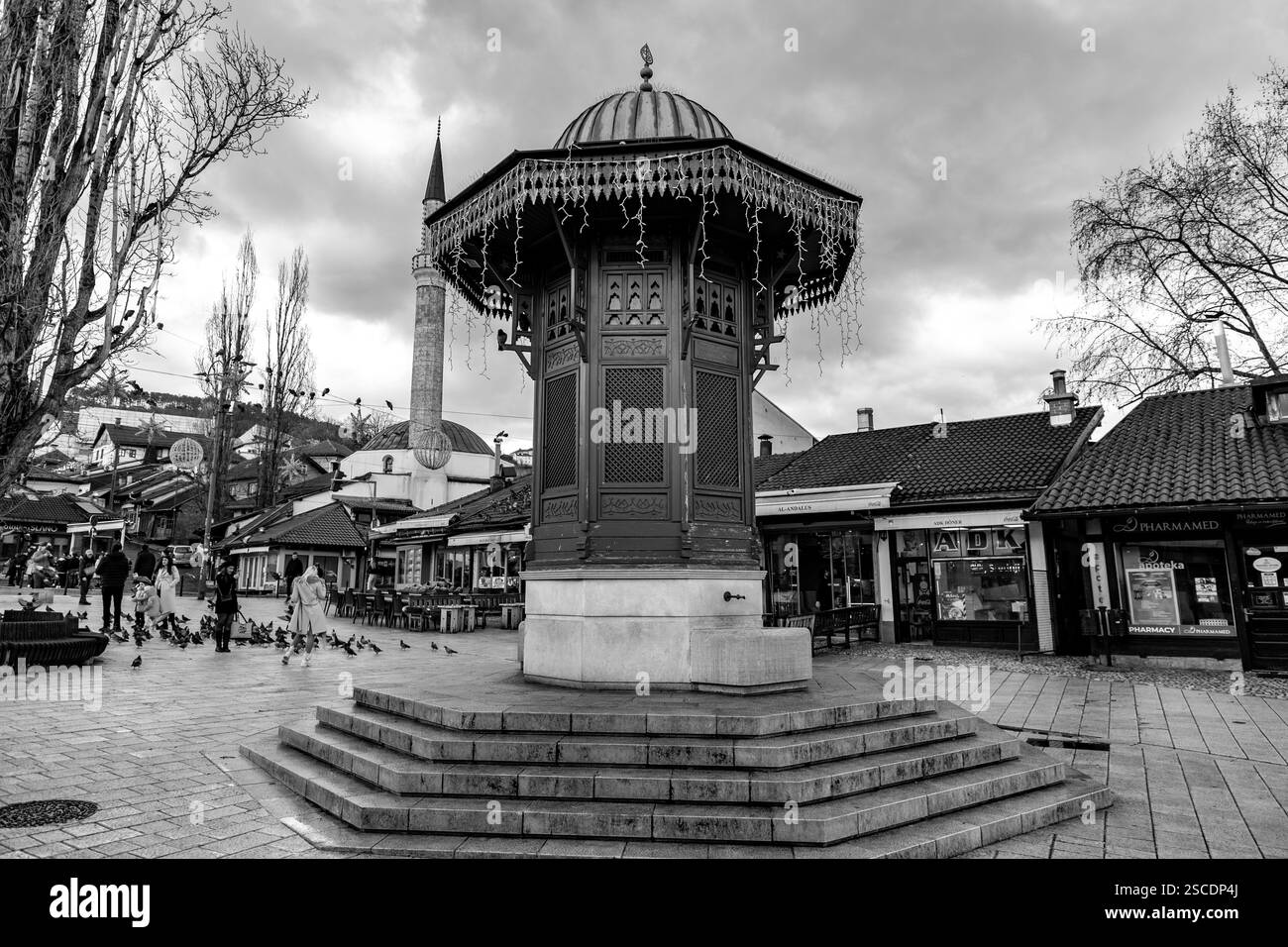 Sarajevo - BiH - 10 FEB 2024: Bascarsija is Sarajevo's old bazaar and ...