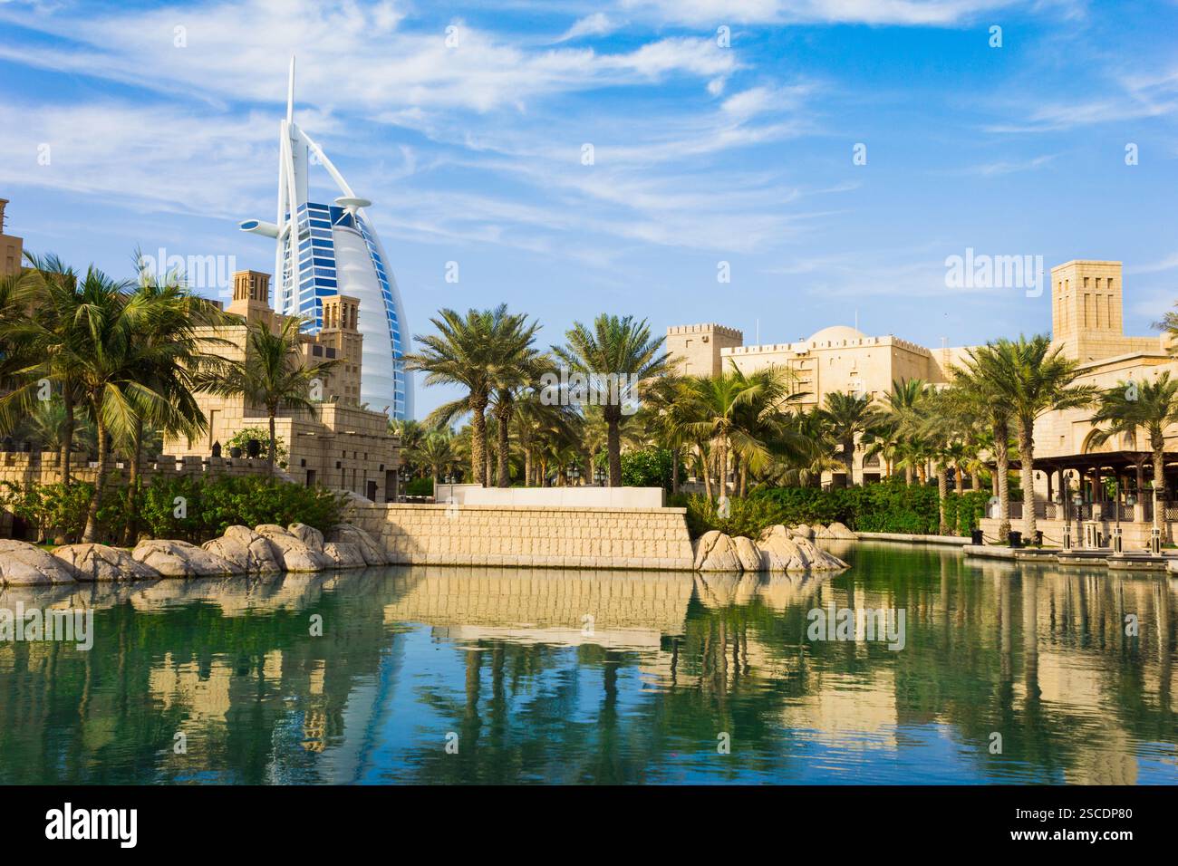 DUBAI, UAE - NOVEMBER 15: View of the hotel Burj Al Arab from Souk ...
