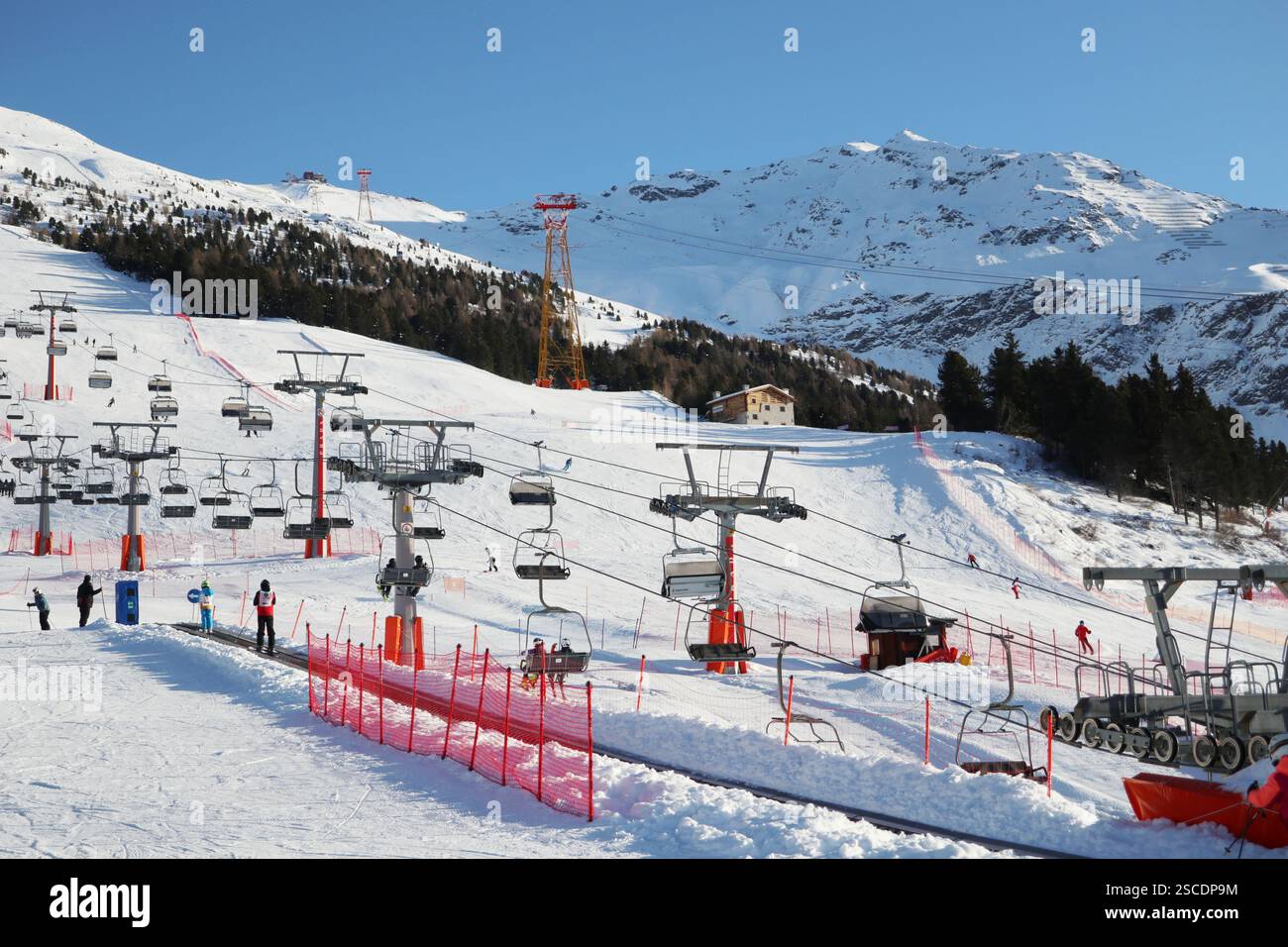 A shot of Bormio 2000 ski resort on Alpi Retiche, Valtellina, north ...