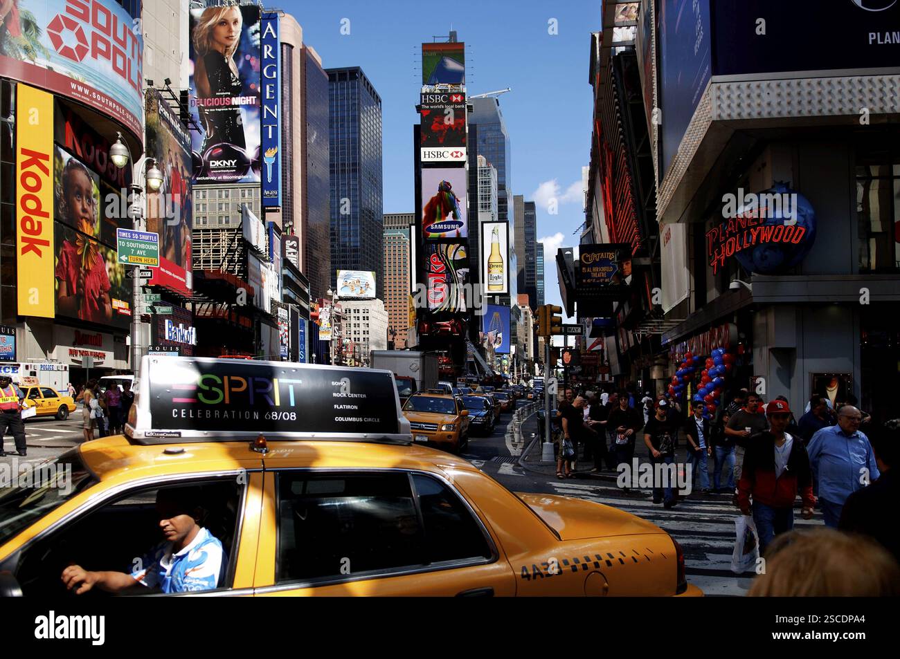 Rush hour in Times Square, New York City, USA, North America Stock ...