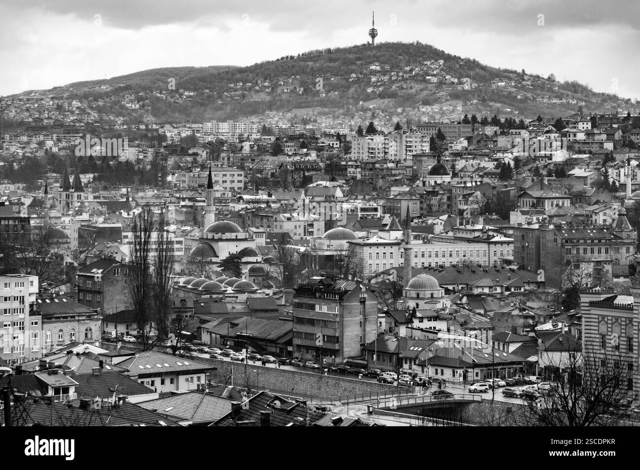 Sarajevo - Bosnia and Herzegovina - 11 FEB 2024: Aerial view of ...