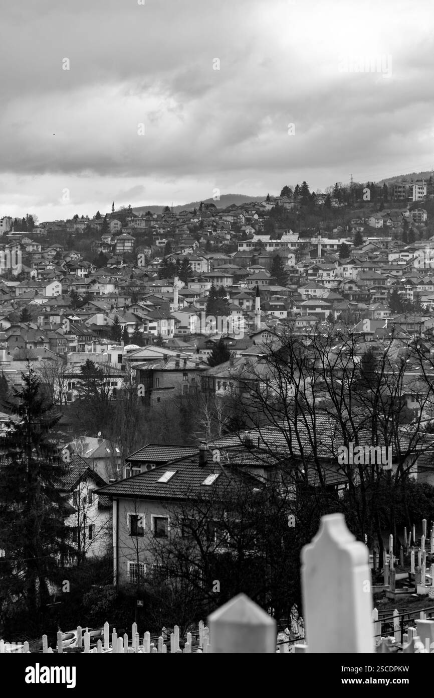 Sarajevo - Bosnia and Herzegovina - 11 FEB 2024: Aerial view of ...