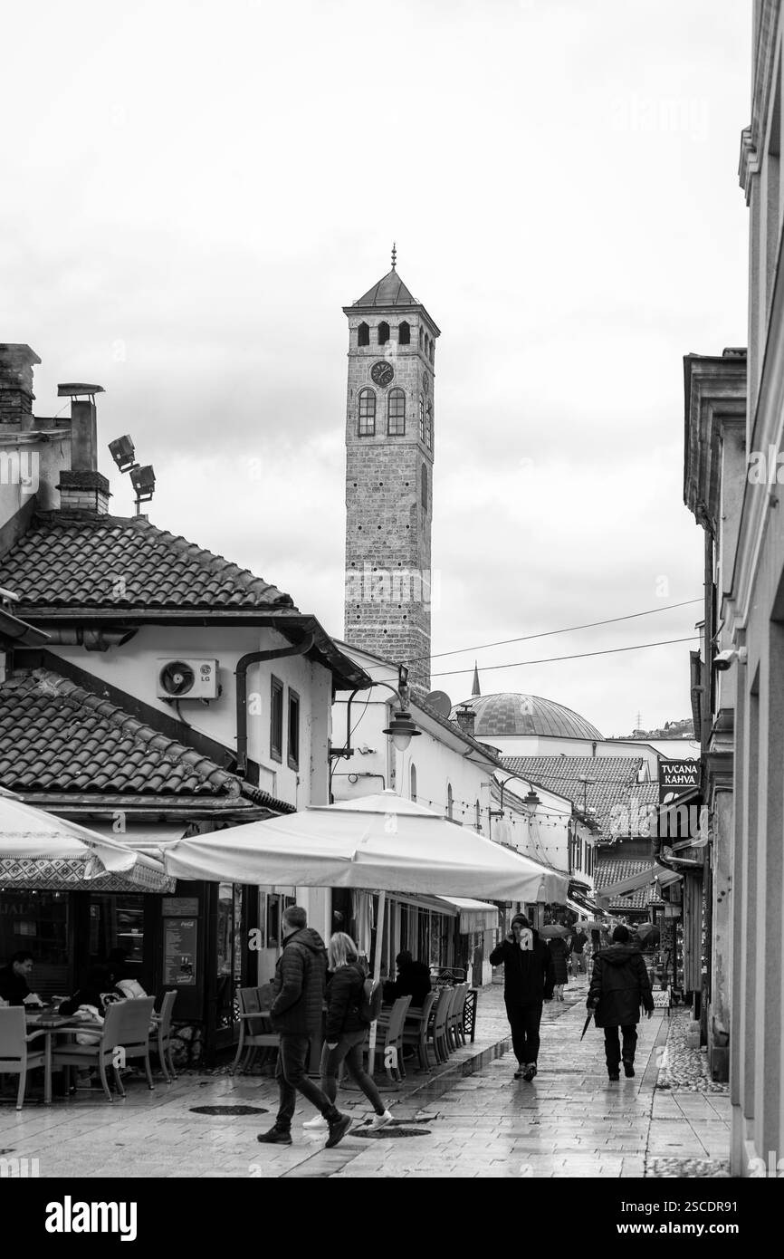 Sarajevo - BiH - 10 FEB 2024: Bascarsija is Sarajevo's old bazaar and ...