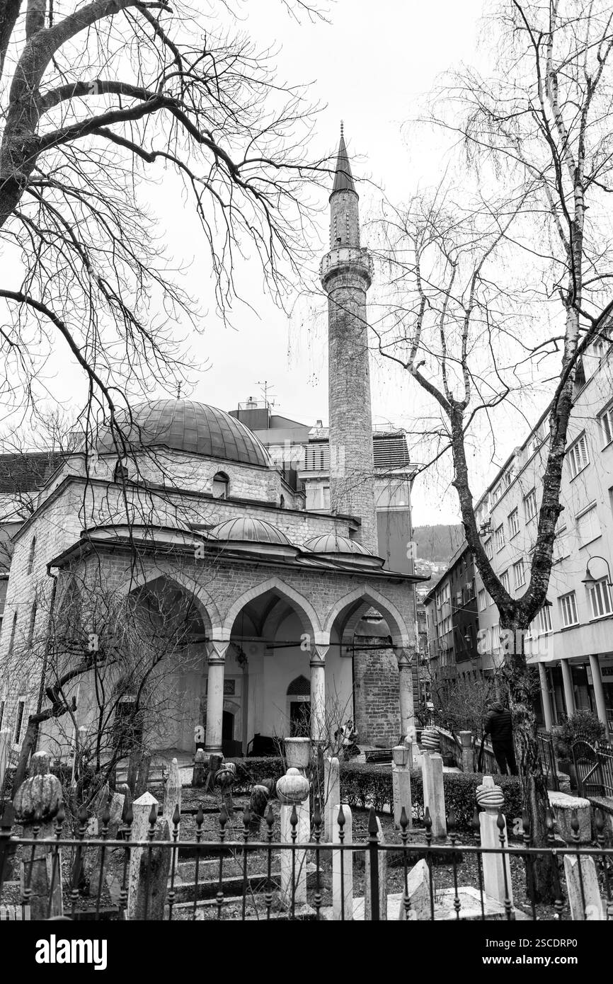 Sarajevo - Bosnia and Herzegovina - 10 FEB 2024: Ferhadija Mosque, also ...