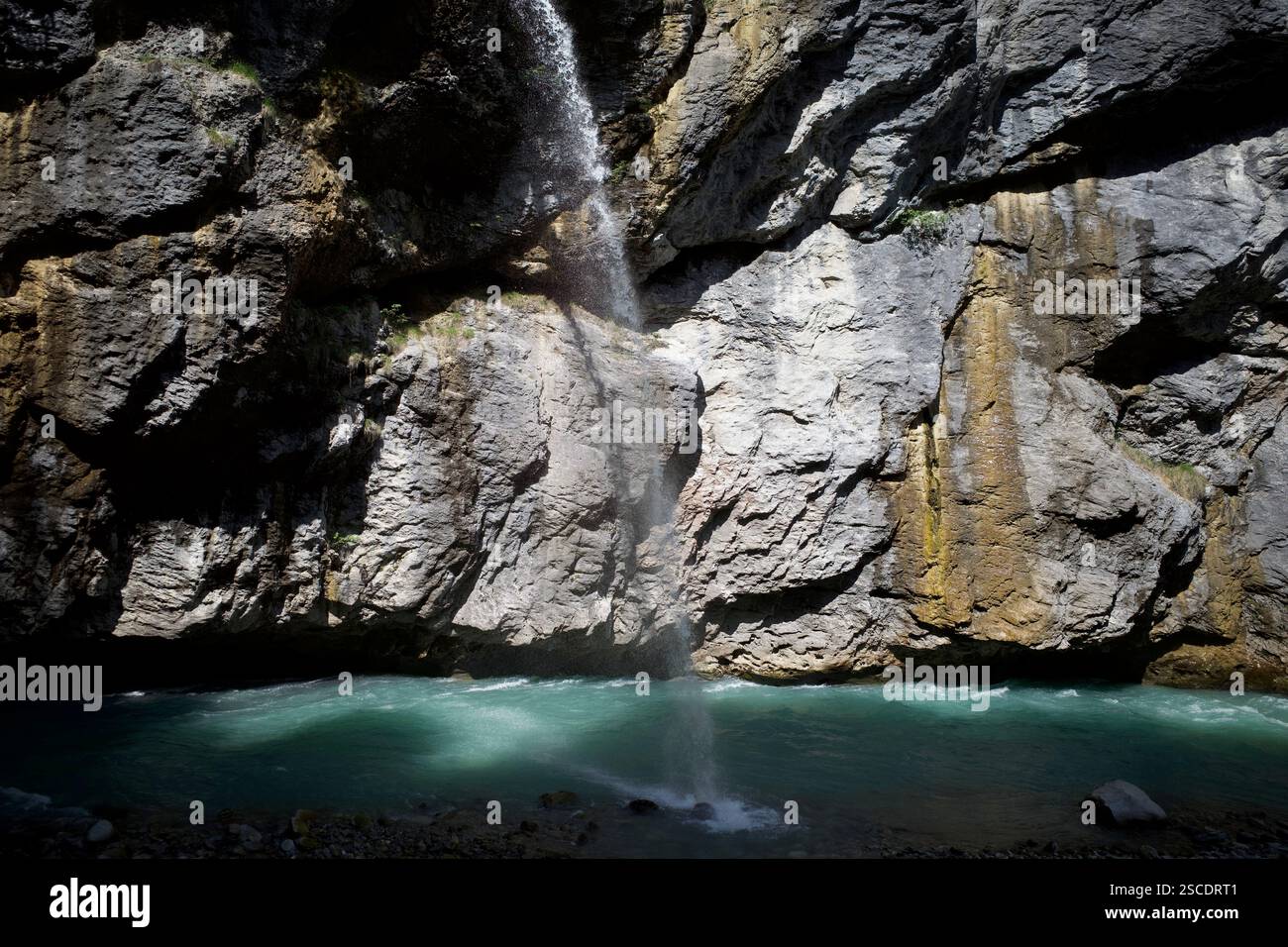 Aare gorge cliff in Switzerland Stock Photo - Alamy