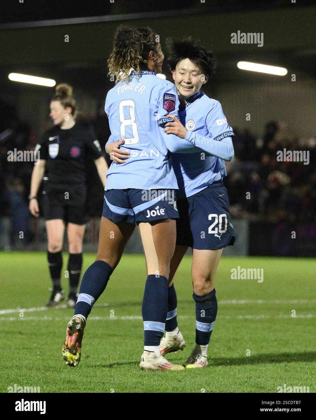 Mary Fowler celebrates her goal for Man City during the FA Women's ...