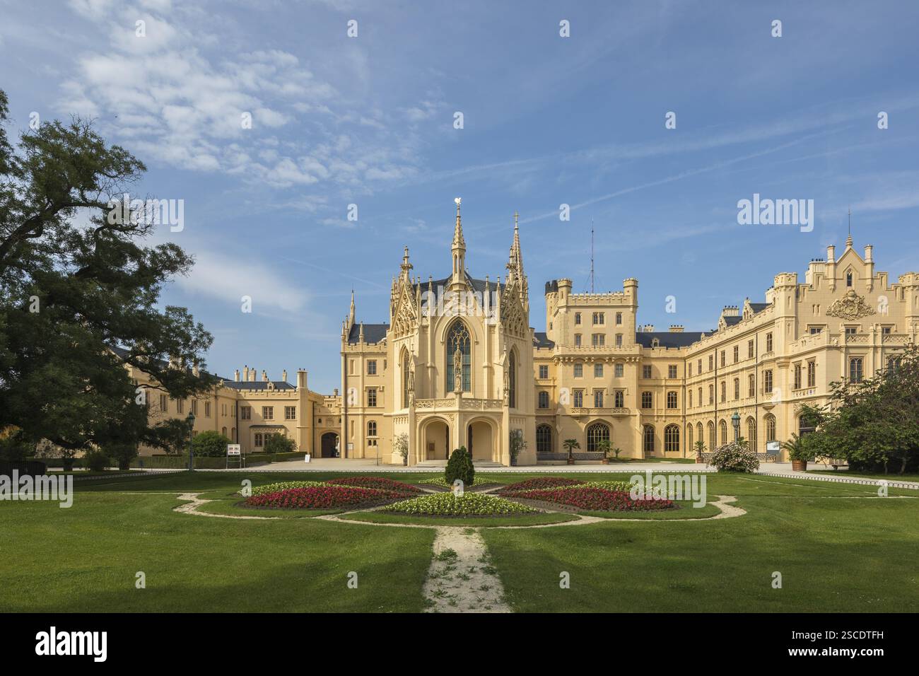 Lednice castle (lednice zamek) is built in the 13th century and is ...